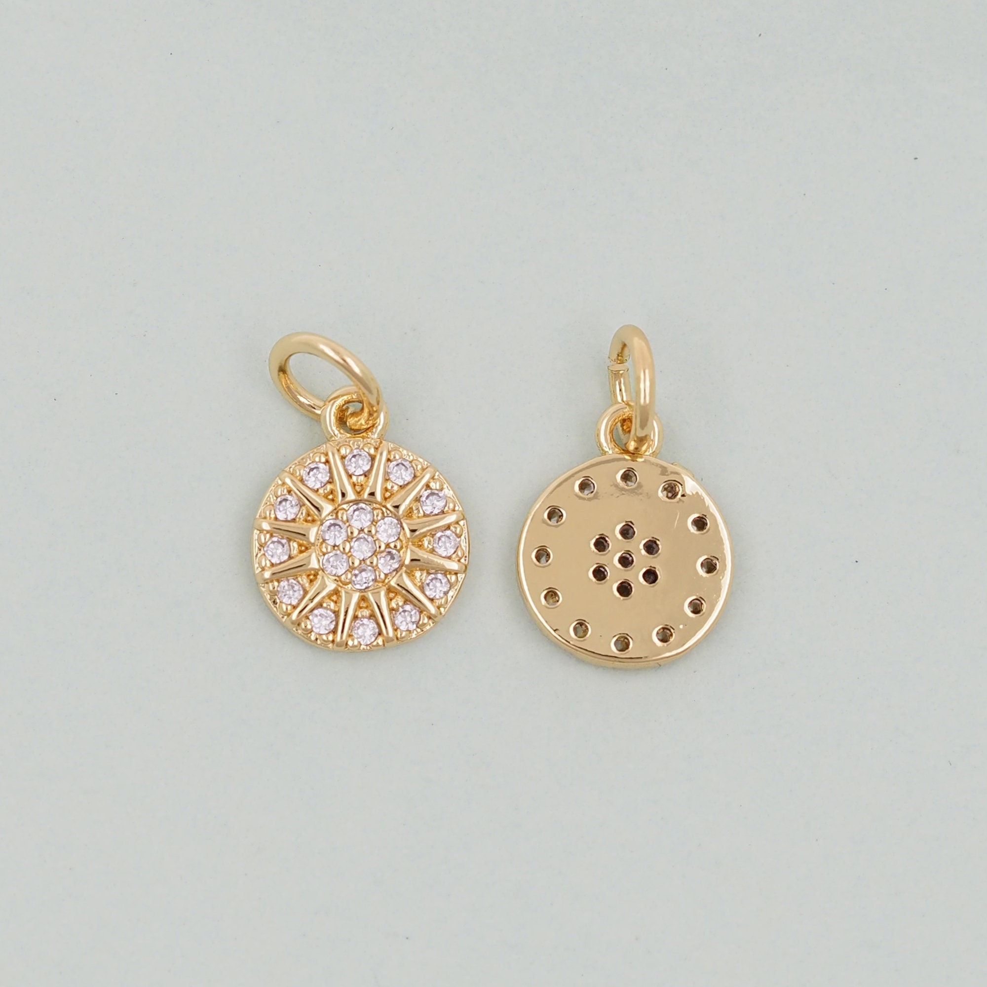 Gold Sun Charms18k Gold Filled Sun Pendantcelestial Charm - Etsy