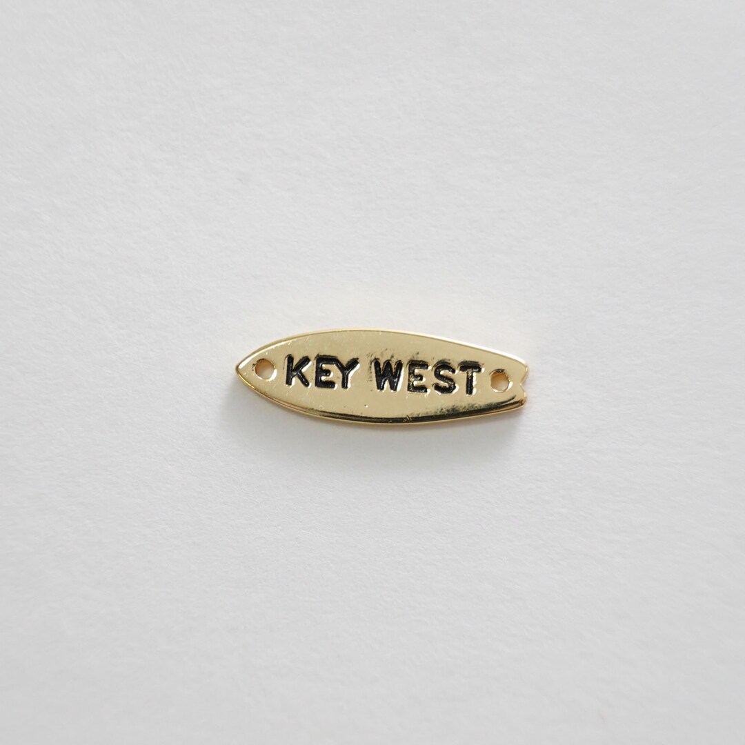 Gold Key West Connector Charms,18k Gold Filled Key West Pendant,key ...