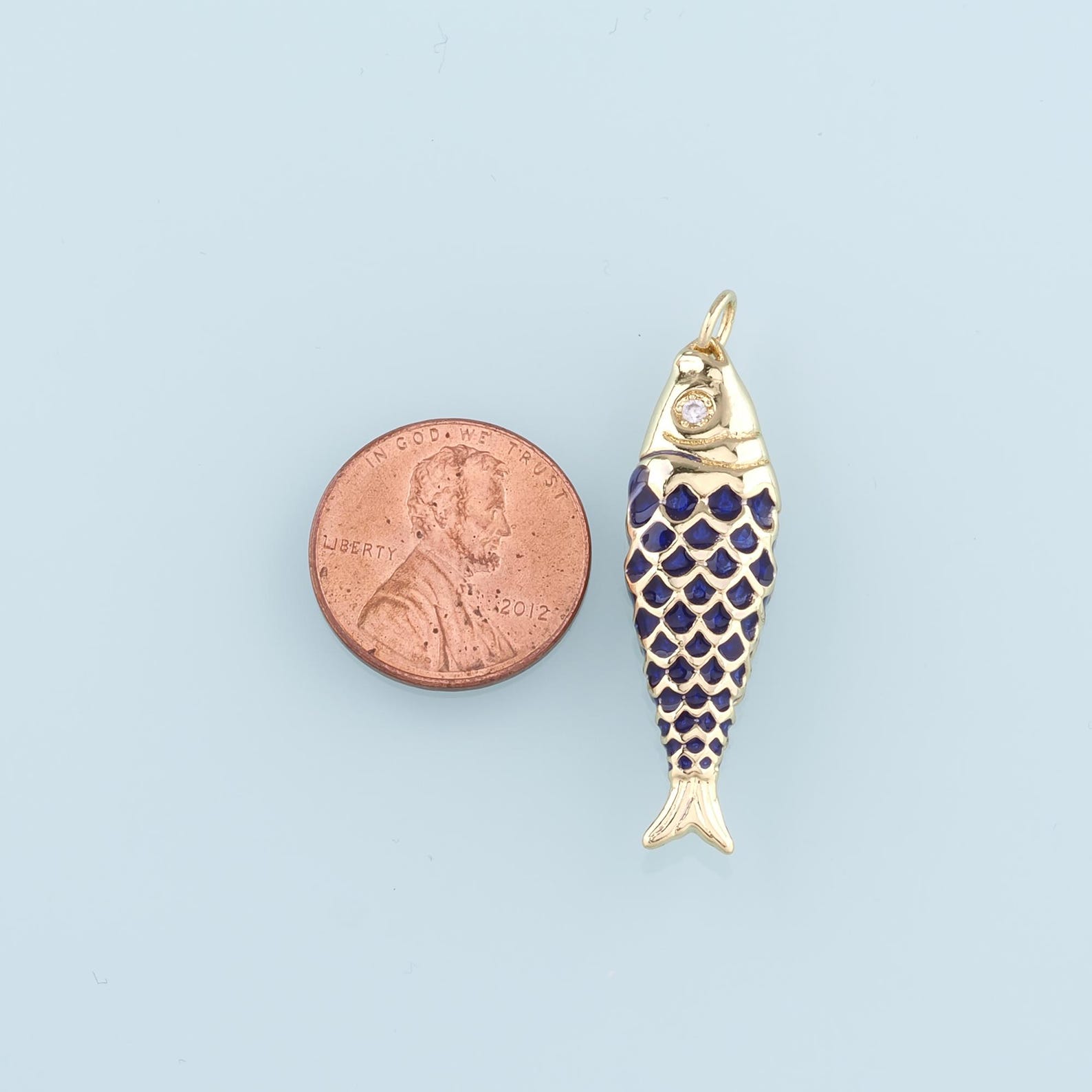 Gold Fish Charms,18k Gold Filled Enamel Fish Pendant,cute Fish Charm ...
