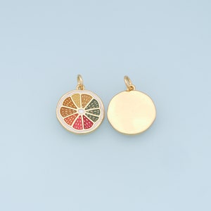 Gold Lemon Charms,18k Gold Filled Color Lemon Pendant,fruit Charm ...