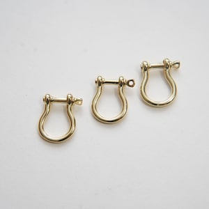 18K Gold Filled Carabiner Horse Shoe Screw Clasp,screw Clasp U Shape ...