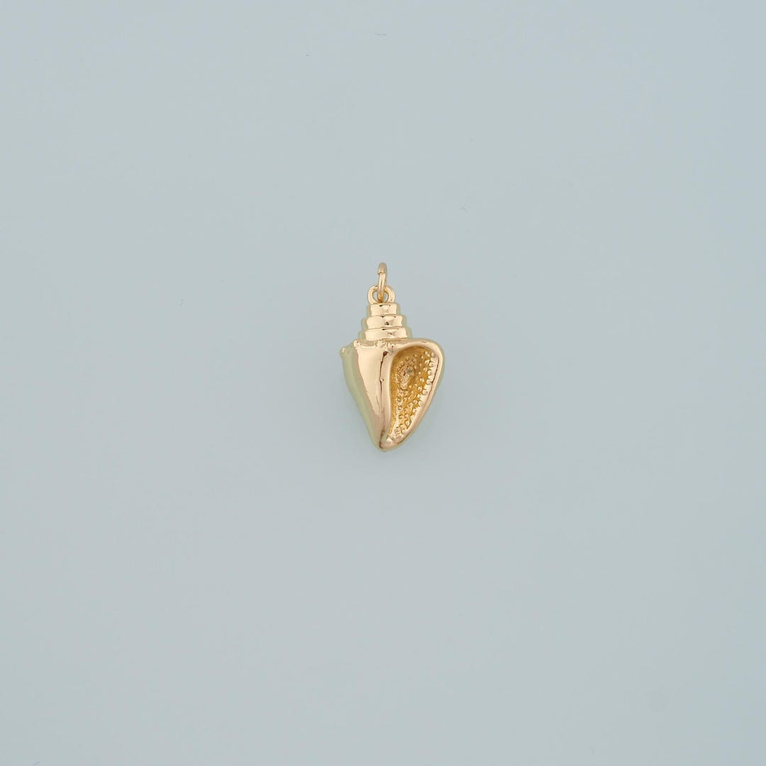 Gold Conch Charms,18k Gold Filled Shell Pendant,conch Shell Charm ...