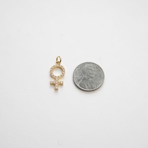Gold Female Symbol Charms,18k Gold Filled Female Symbol Pendant,female ...