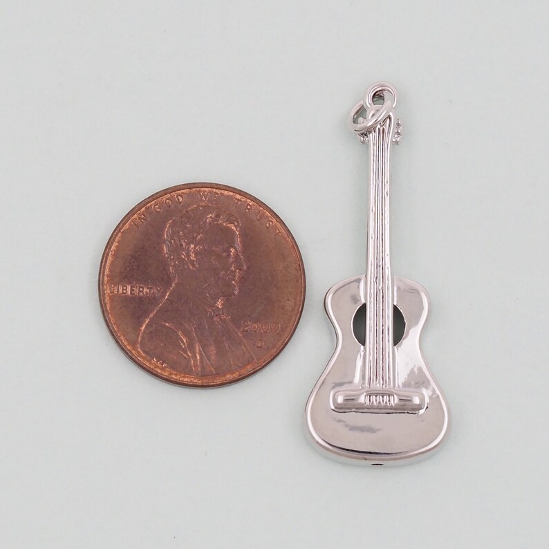 Gold Guitar Charms,18k Gold Filled Guitar Pendant,guitar Charm Bracelet ...