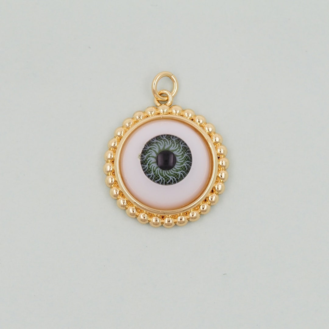 Gold Evil Eye Charms,18k Gold Filled Evil Eye Pendant,evil Eye Charm ...