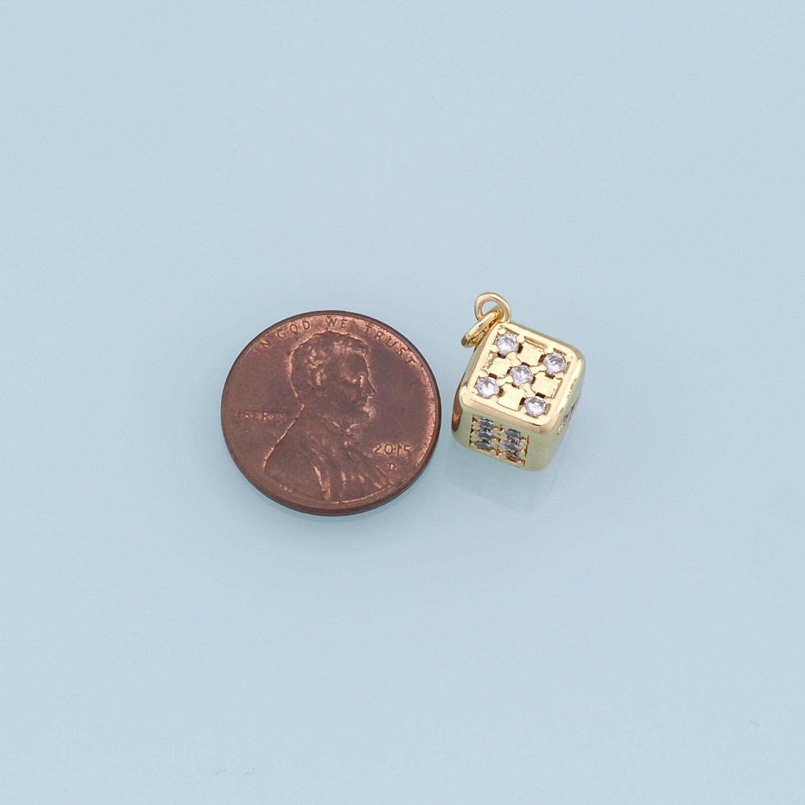 Gold Dice Charms,18k Gold Filled Dice Pendant,dice Charms Bracelet ...