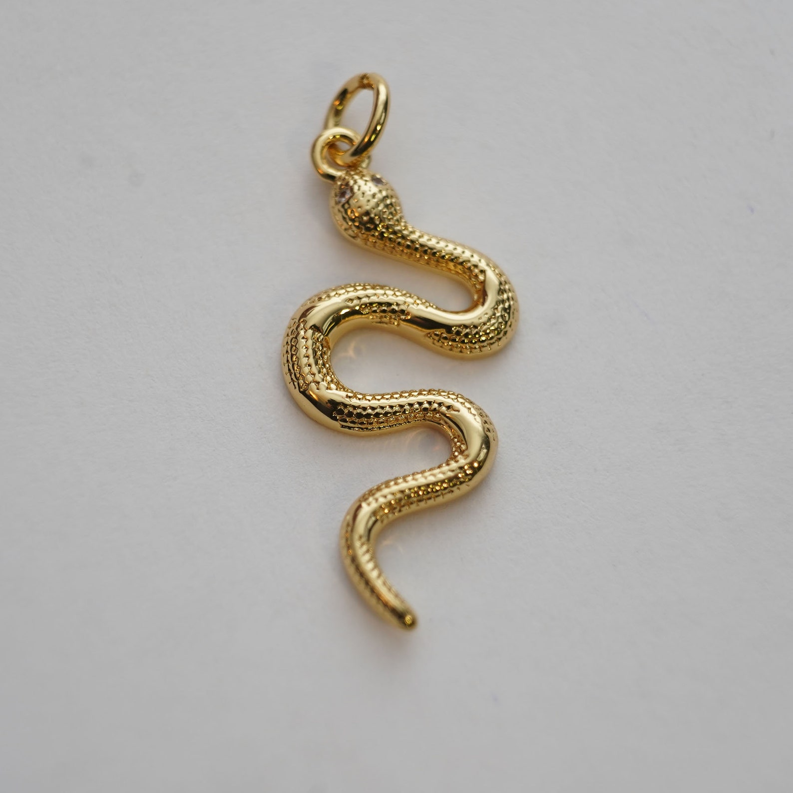 18K Gold Filled Snake Pendant,silver Snake Charms Bracelet Necklace for ...