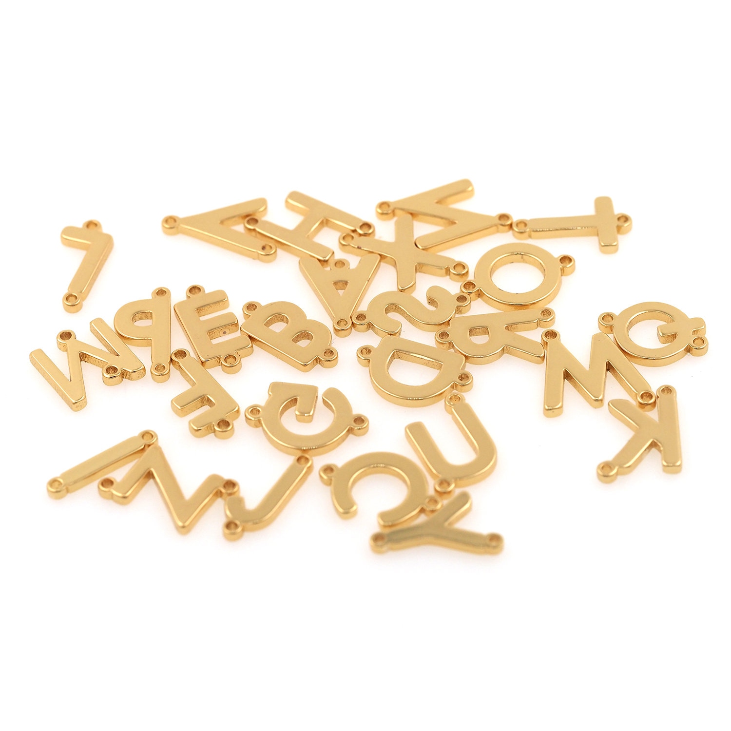 Gold Letter Charms18k Gold Filled Letter Pendantinitial - Etsy