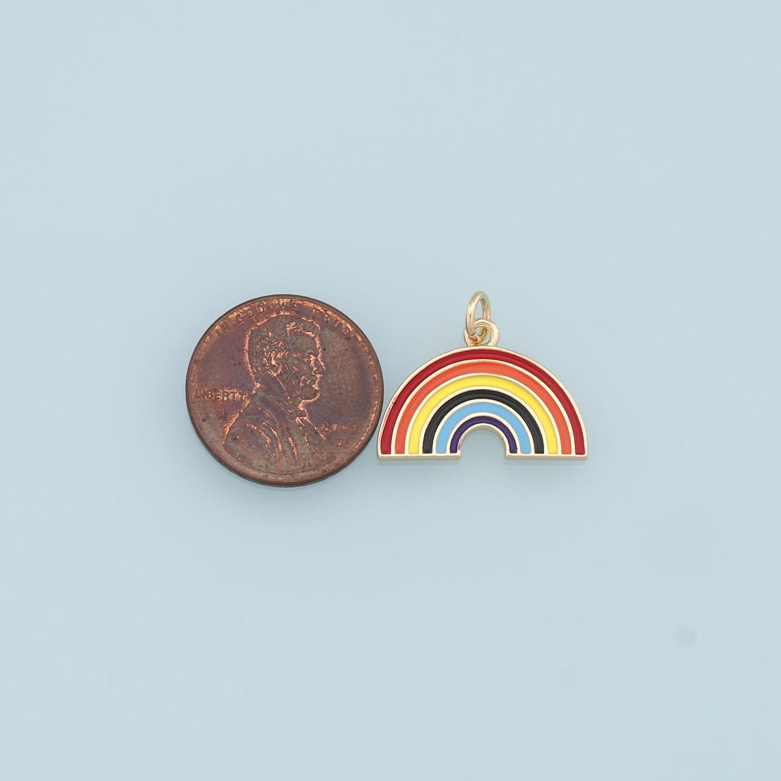 Gold Rainbow Charms,18k Gold Filled Rainbow Pendant,enamel Rainbow ...