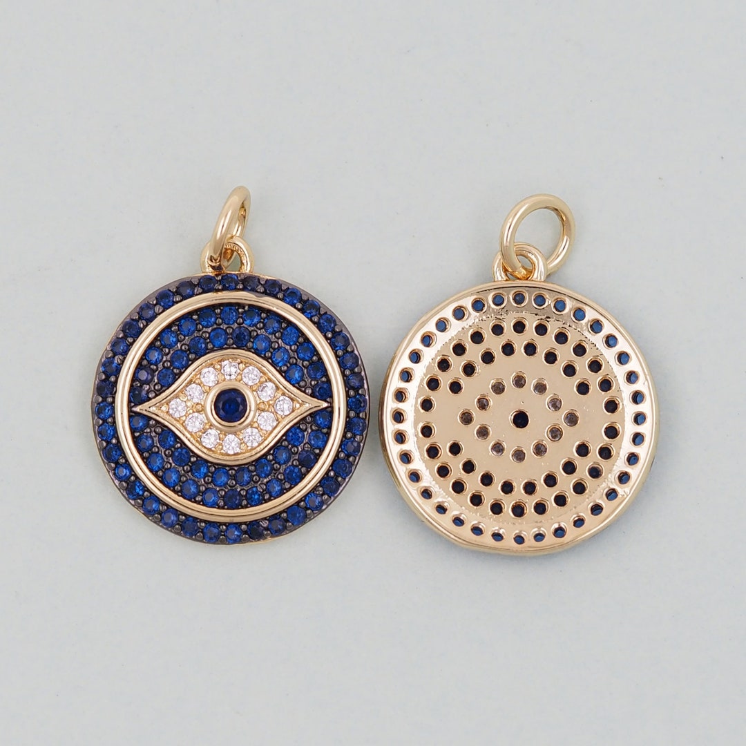 Gold Evil Eye Charms,18k Gold Filled Evil Eye Pendant,evil Eye Charm ...