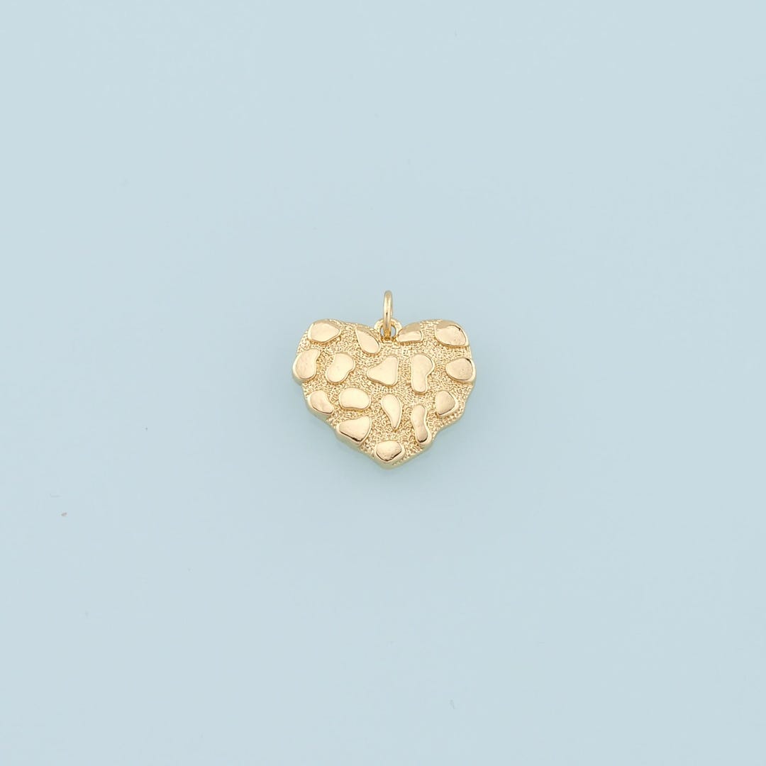 Gold Heart Charms,18k Gold Filled Heart Pendant,heart Charm Bracelet ...