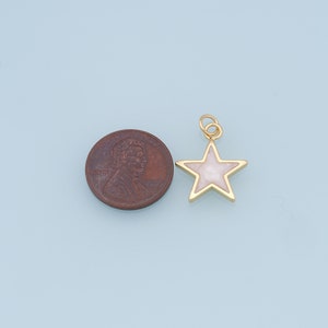 Gold Star Charms,18k Gold Filled Star Pendant,shell North Star Charm ...
