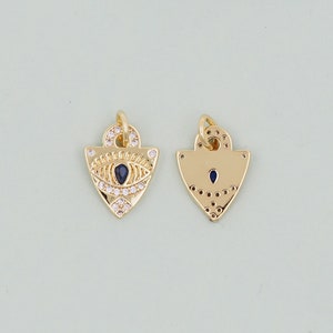 Gold Evil Eye Charms,18k Gold Filled Evil Eye Pendant,evil Eye Charm ...