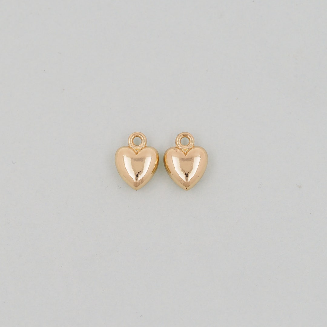 Gold Small Heart Charms,18k Gold Filled Heart Pendant,heart Charm ...