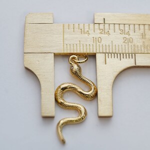 18K Gold Filled Snake Pendant,silver Snake Charms Bracelet Necklace for ...