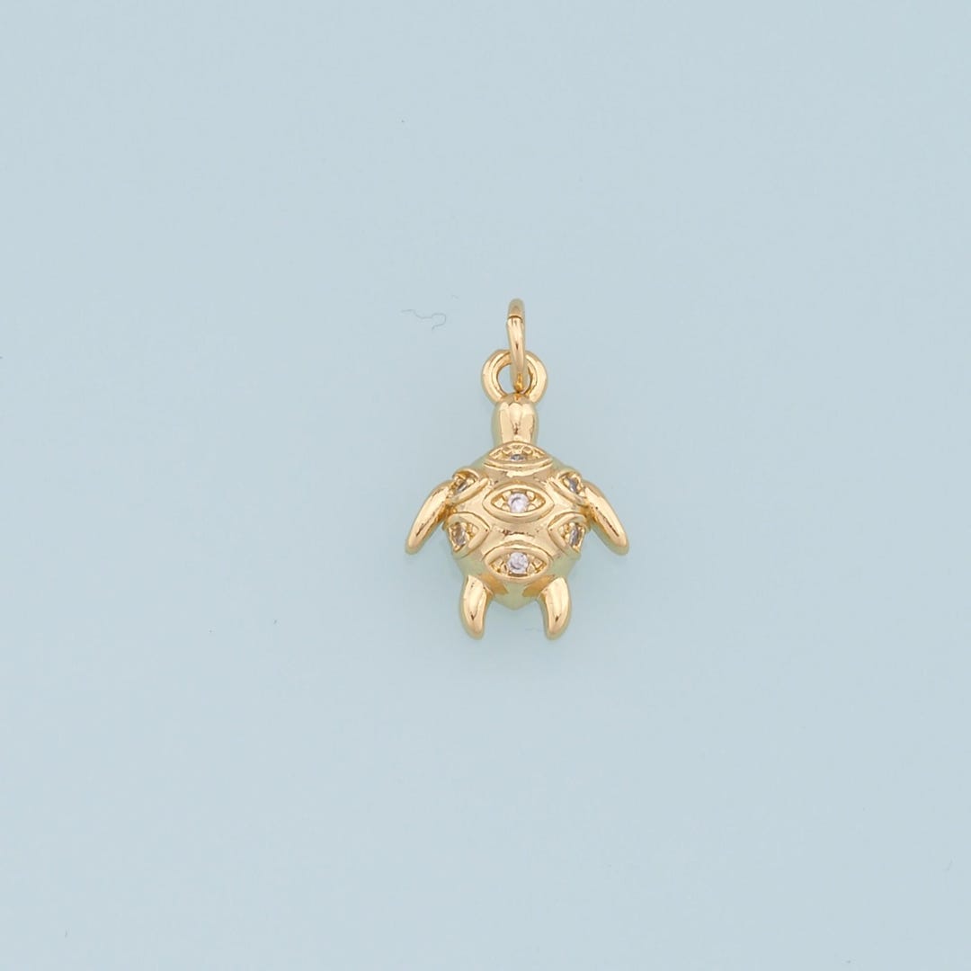 Gold Turtle Charms,18k Gold Filled Turtle Pendant,turtle Charm Bracelet ...