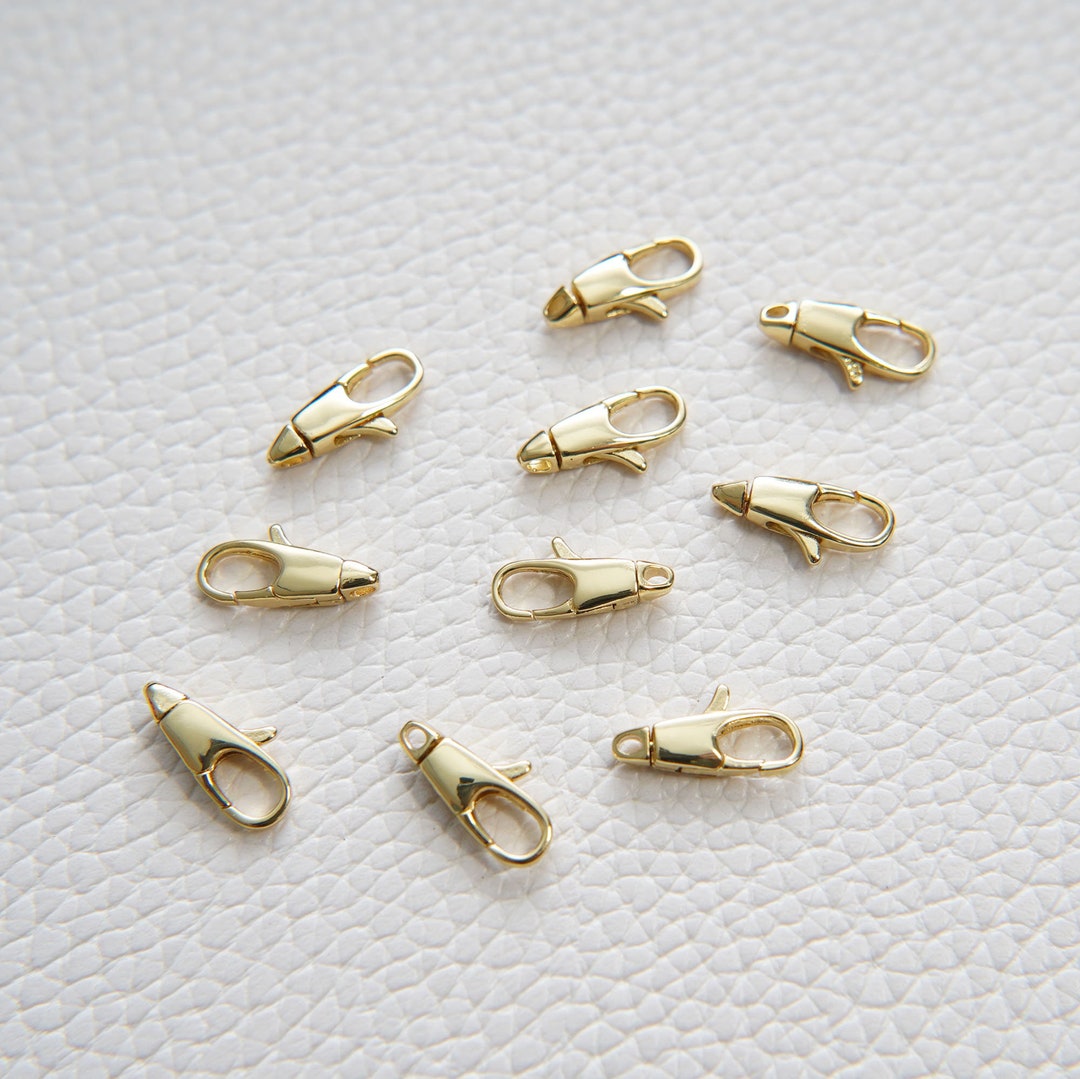 18K Gold Filled Lobster Clasp Gold Lobster Claw for DIY Jewelry Finding ...