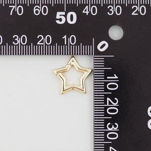 18K Gold Filled Gold Silver Spring Gate Ring Star Clasp,push Clip Clasp ...