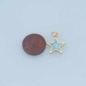 Gold Star Charms,18k Gold Filled Star Pendant,shell North Star Charm ...