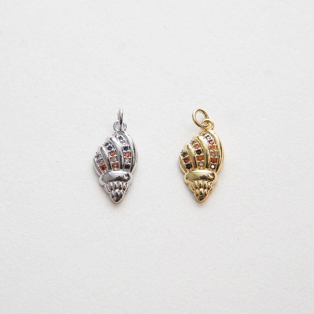 Gold Conch Charms,18k Gold Filled Conch Shell Pendant,silver Conch ...