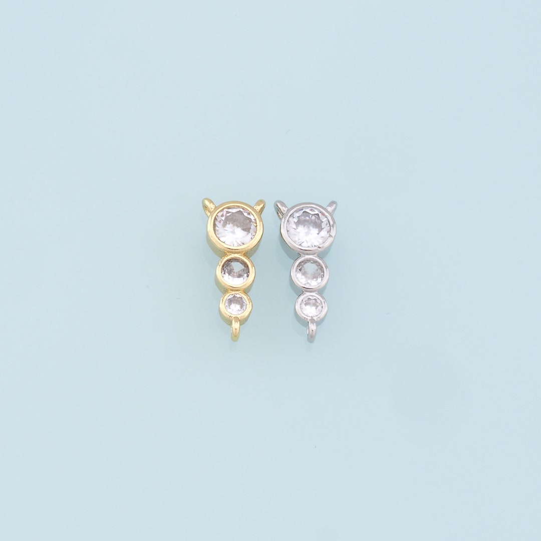 Gold Round Connector Charms,18k Gold Filled Crystal Round Pendant,round ...