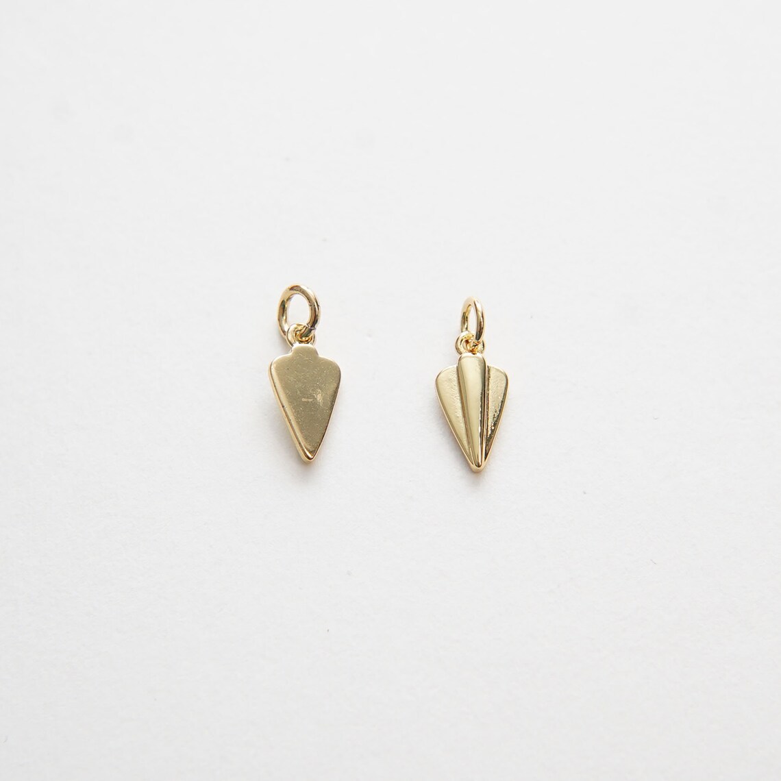 Gold Paper Airplane Charms,18k Gold Filled Origami Plane Pendant,silver ...