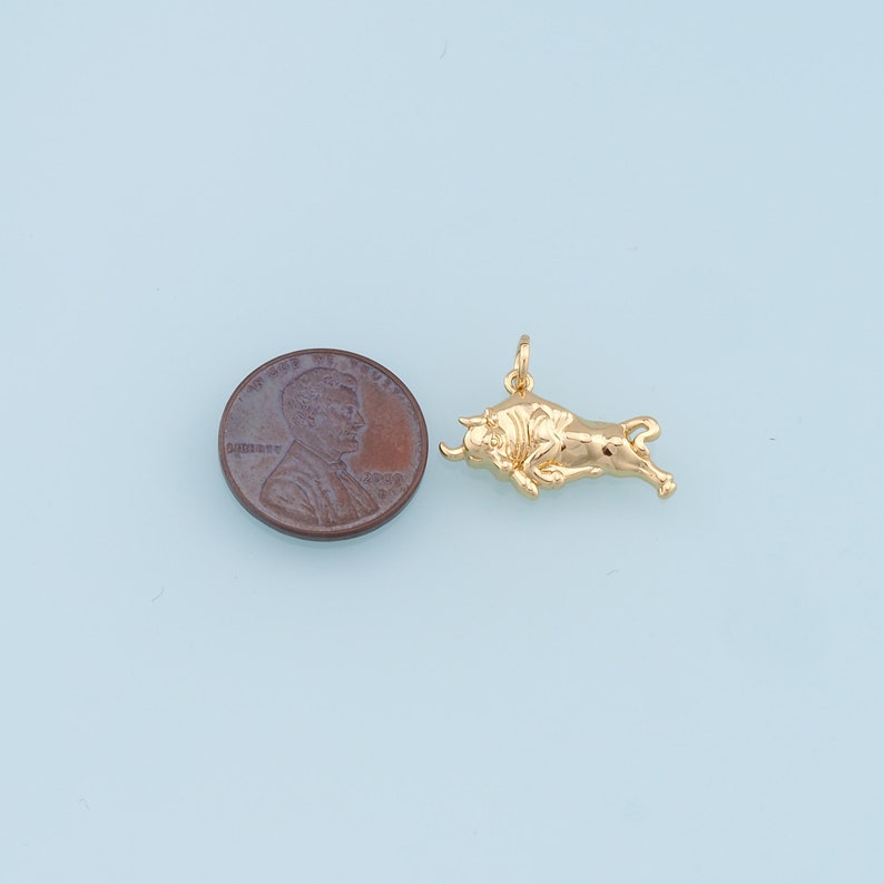 Gold Bull Charms,18k Gold Filled Bull Head Pendant,ox Charm Bracelet ...