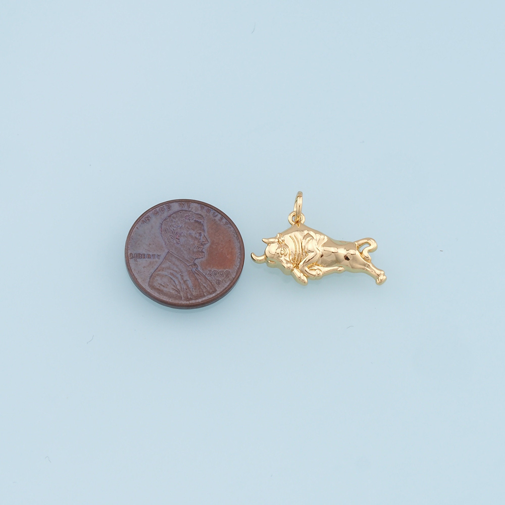 Gold Bull Charms,18k Gold Filled Bull Head Pendant,ox Charm Bracelet ...