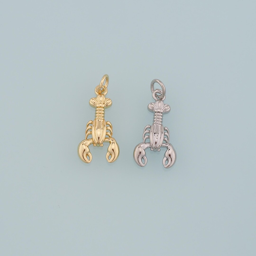 Gold Lobster Charms,18k Gold Filled Lobster Pendant,ocean Charm ...