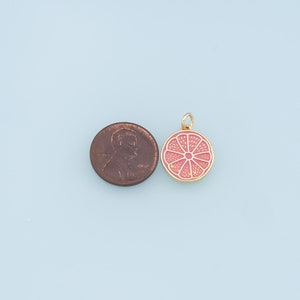 Gold Lemon Charms,18k Gold Filled Enamel Lemon Pendant,fruit Charm ...
