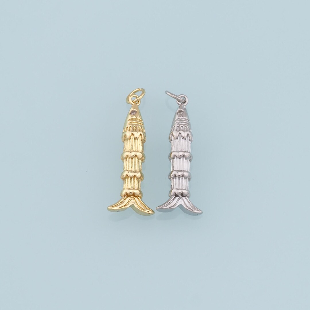 Gold Fish Charms,18k Gold Filled Fish Pendant,cute Fish Charm Bracelet ...
