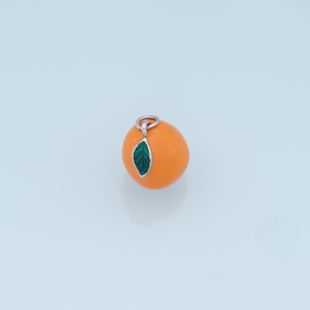 Gold Tangerine Charms,18k Gold Filled Tangerine Pendant,fruit Charm ...