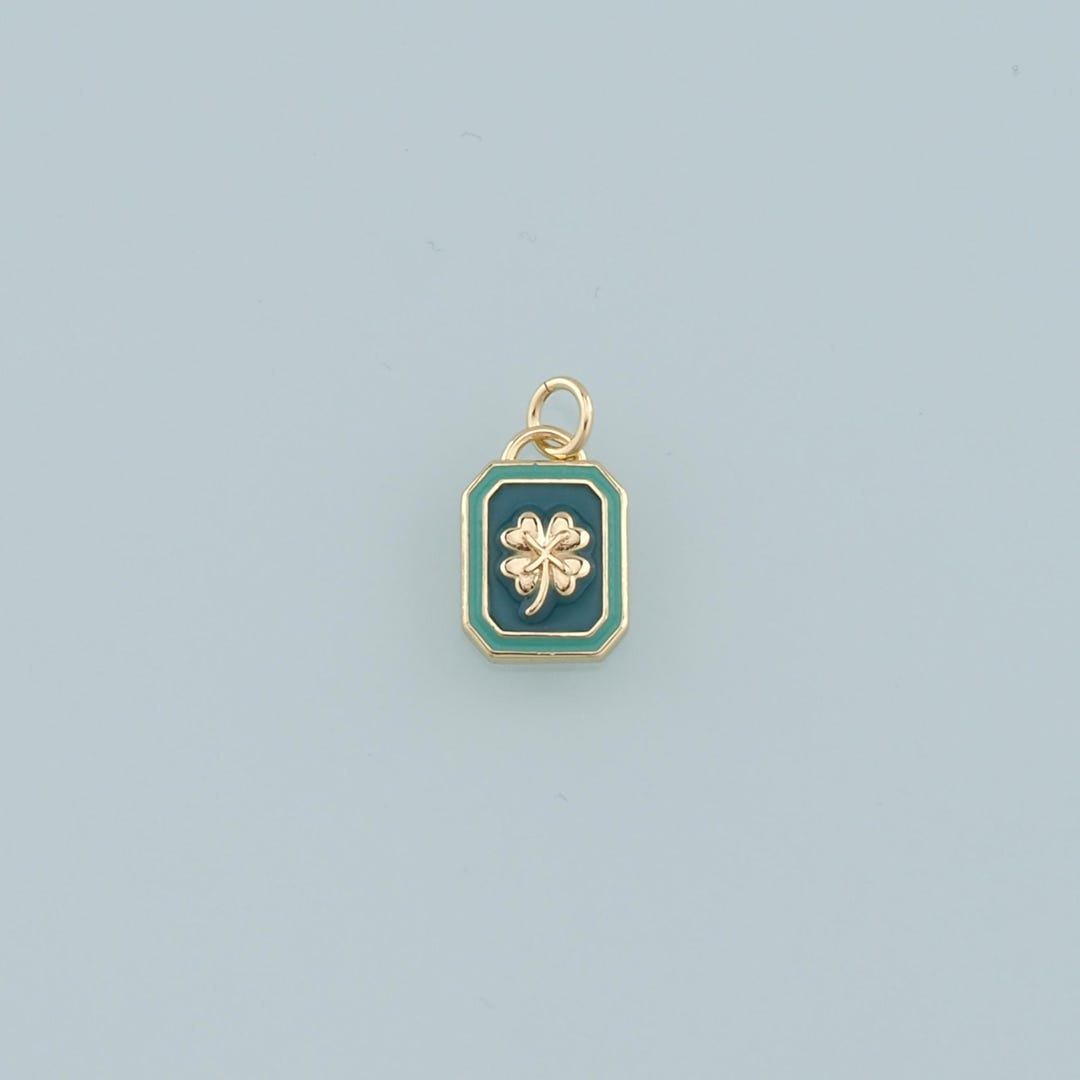 Gold Flower Charms,18k Gold Filled Flower Pendant,enamel Flower Charm ...