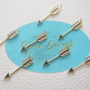 Gold Arrow Charms,18k Gold Filled Arrow Pendant,arrow Charm Bracelet ...