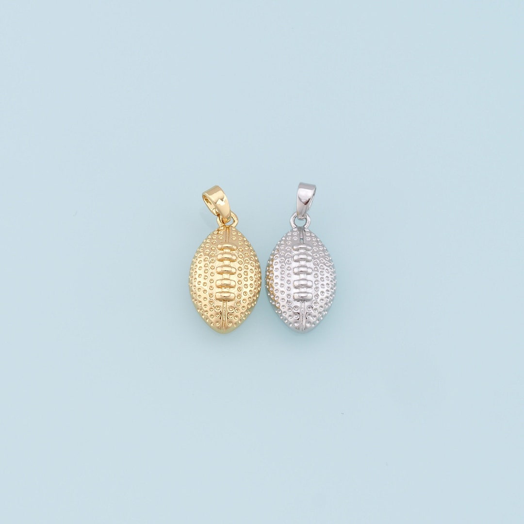 Gold Football Charms,18k Gold Filled Football Pendant,football Charm ...