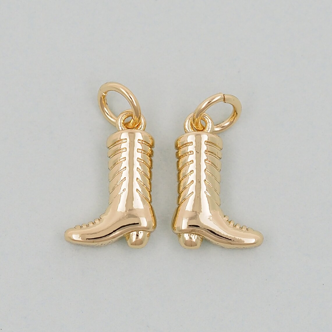 Gold Cowboy Boots Charms,18k Gold Filled Boots Pendant,boots Charm ...