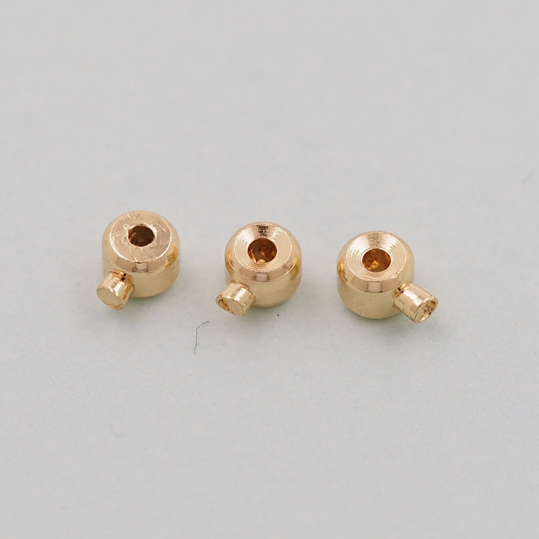 Gold Fixed Positioning Beads Charms,18k Gold Filled Buckle Clasps Beads ...