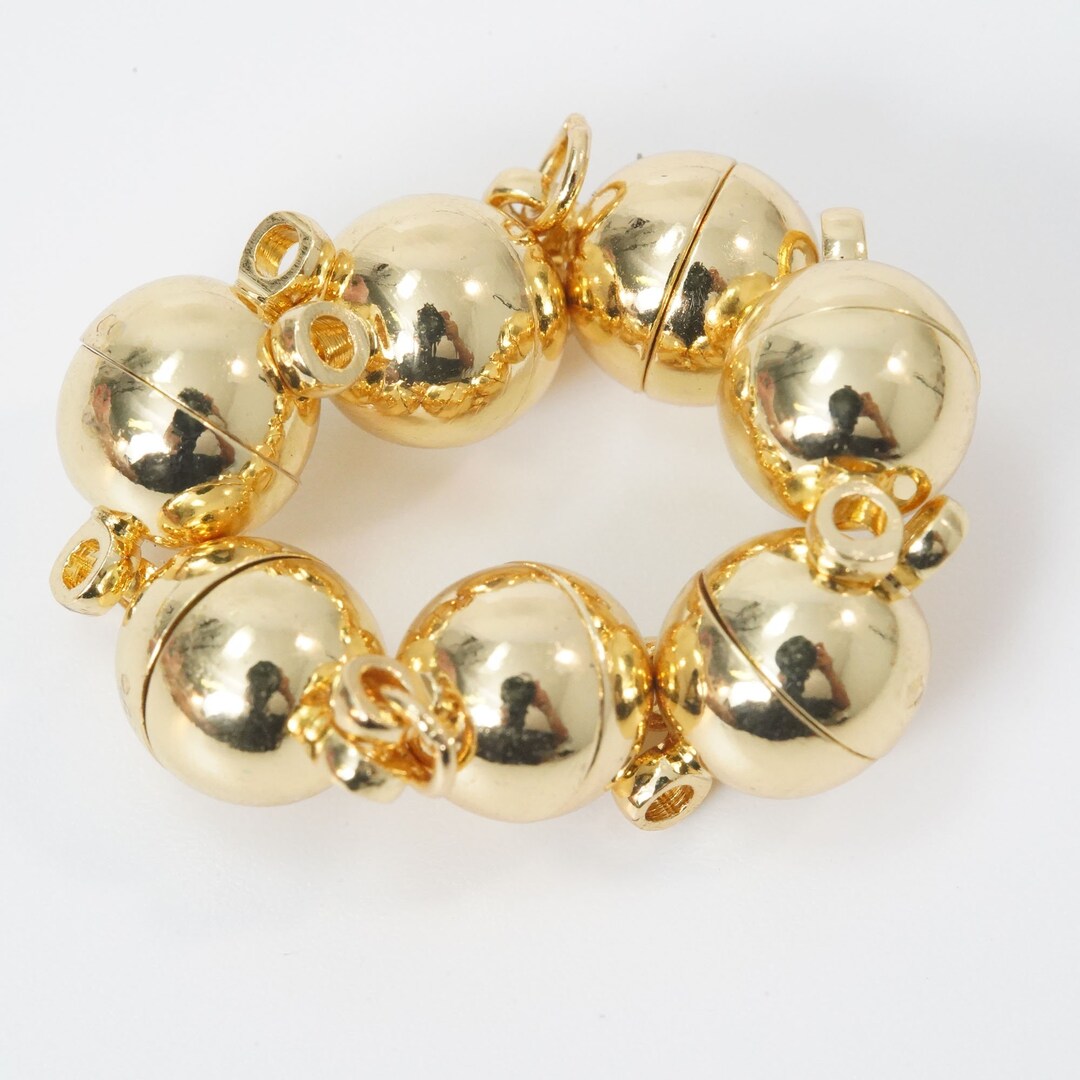 18K Gold Filled Magnet Round Claps,magnet Bracelet Clasp,necklace Clasp ...