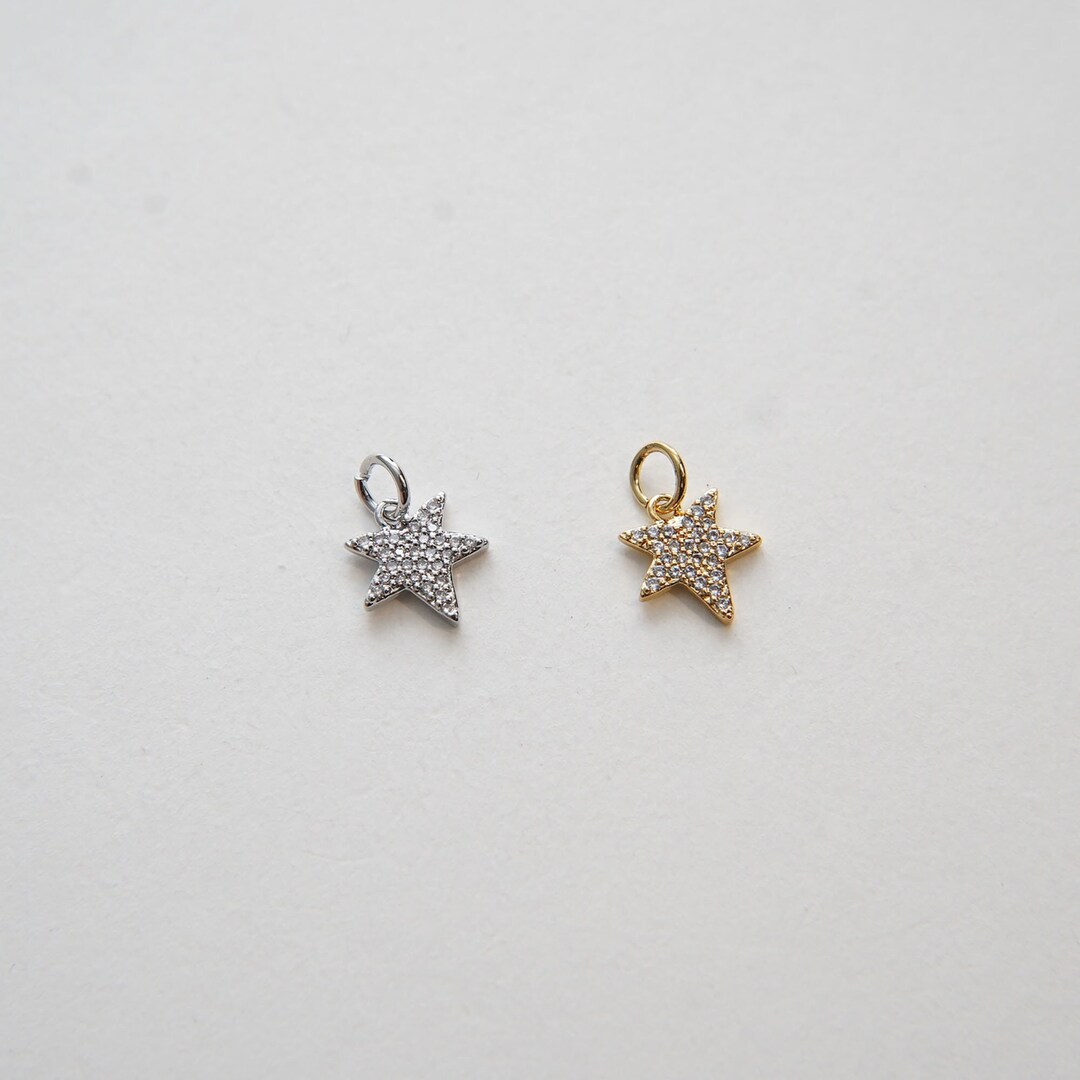 Gold Star Charms,18k Gold Filled Star Pendant,silver Star Charm ...