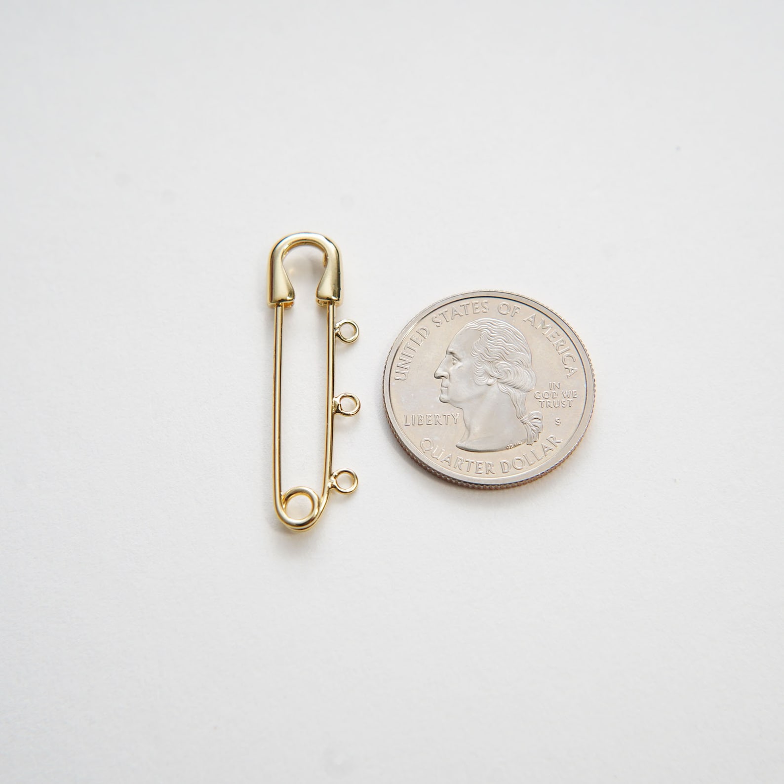 18K Gold Filled Three Loop Pin,simple Three Hole Pin,loop Kilt Pins ...