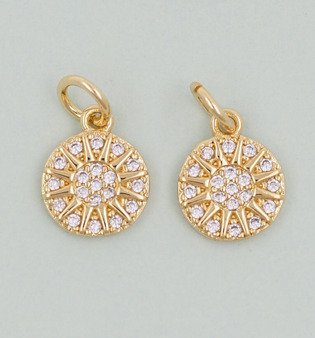 Gold Sun Charms,18k Gold Filled Sun Pendant,celestial Charm Bracelet ...