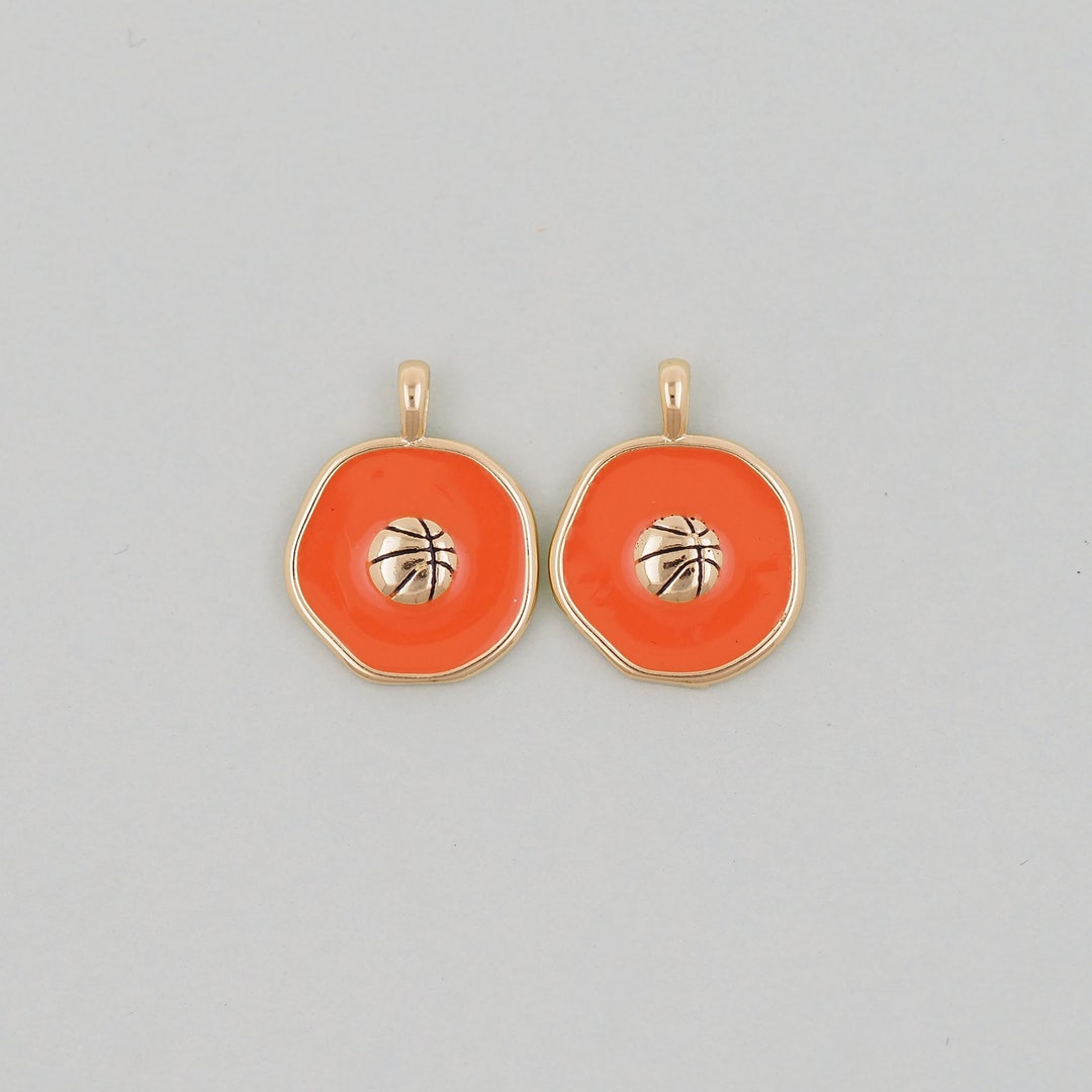 Gold Basketball Charms,18k Gold Filled Basketball Pendant,sports Charm ...