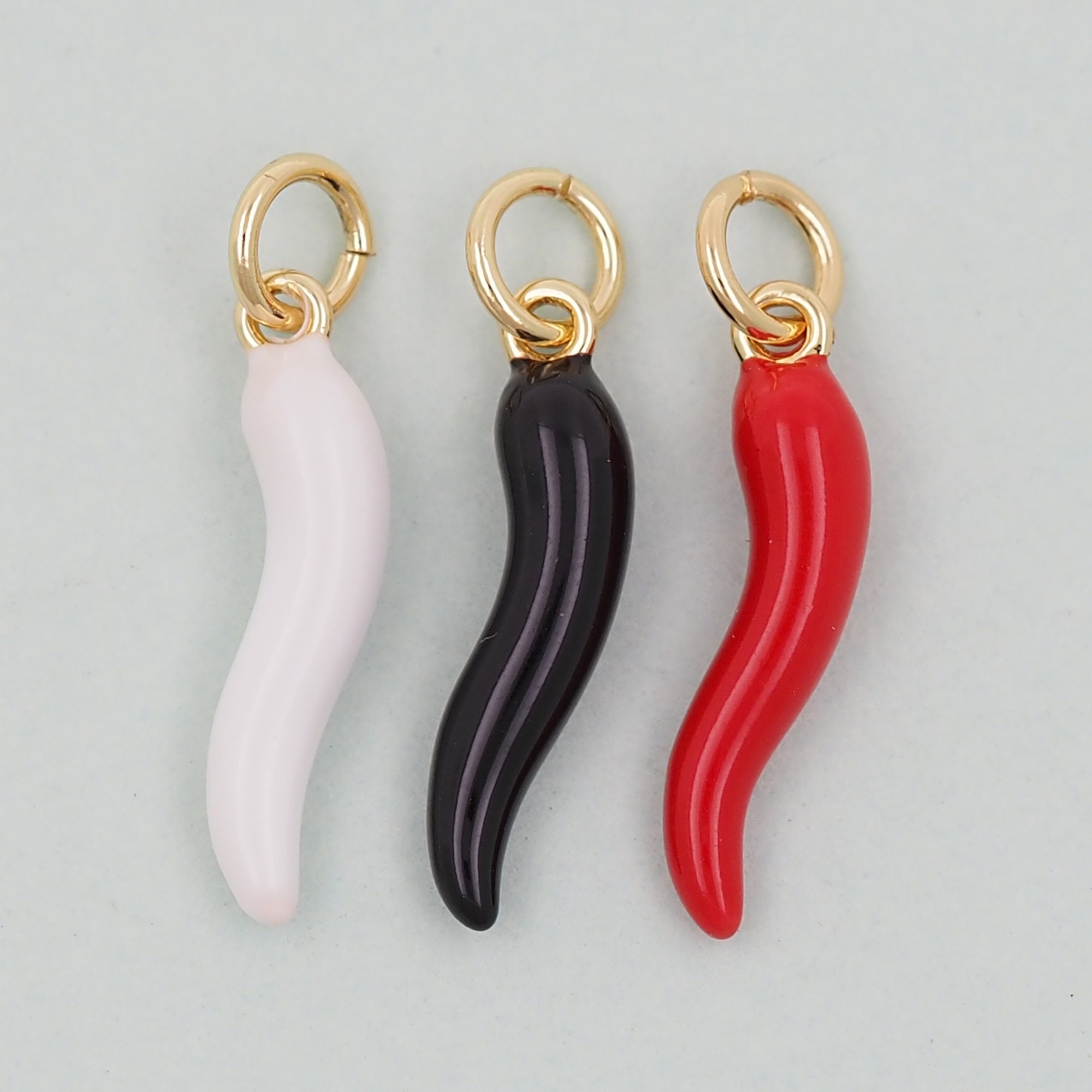 18K Gold Filled Horn Pendant,italian Horn Charm Bracelet Necklace for ...