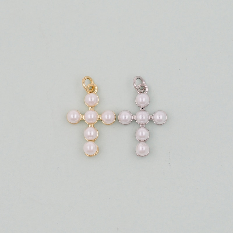 Pearl Cross Necklace - Etsy