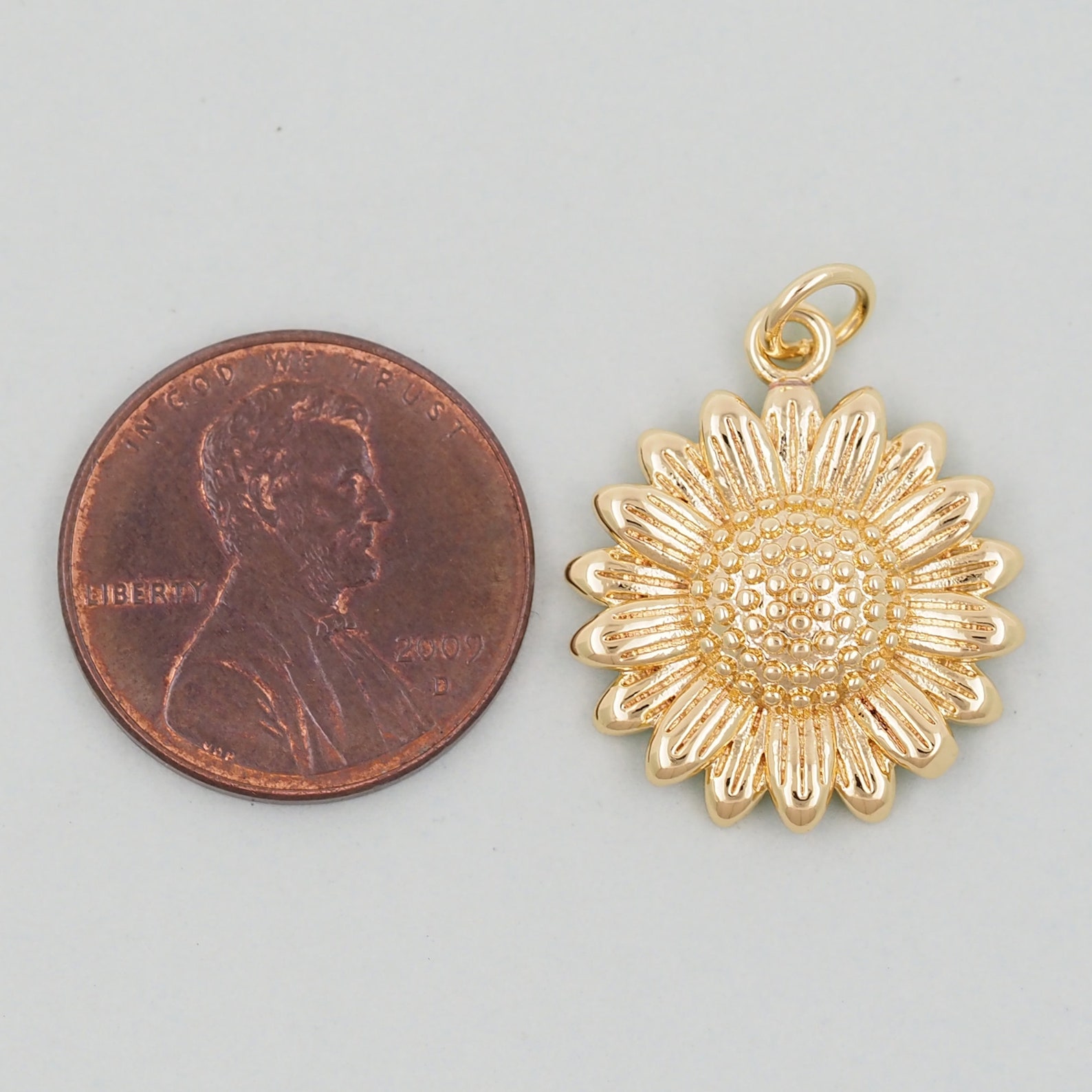 Gold Sunflower Charms,18k Gold Filled Sunflower Pendant,sunflower Charm ...