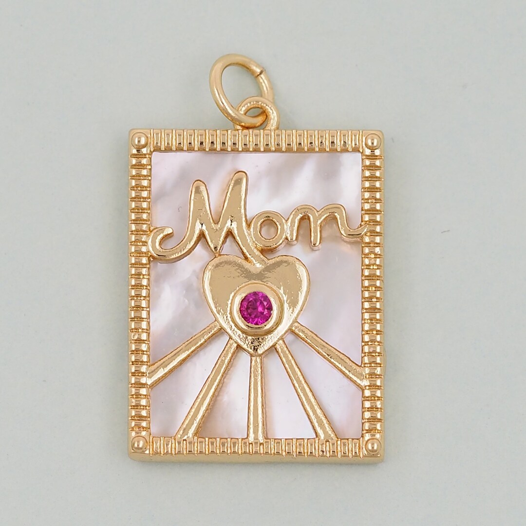 Gold Mom Charms,18k Gold Filled Shell Mom Pendant,mom Charm Bracelet ...