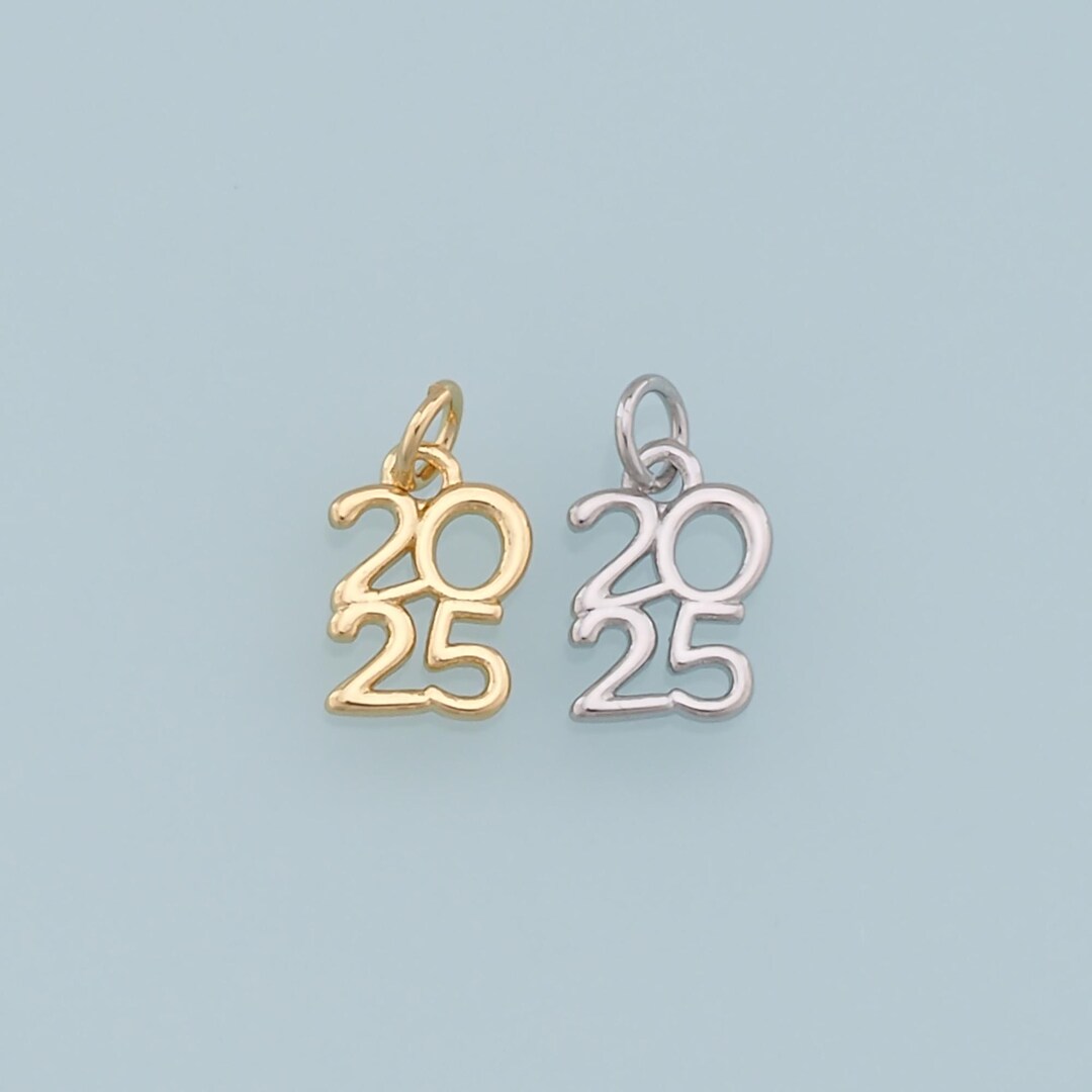Gold 2025 Charms,18k Gold Filled 2025 Number Pendant,2025 Year Charms ...