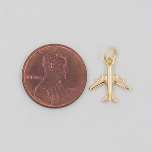Gold Airplane Charms,18k Gold Filled Airplane Pendant,airplane Charm ...