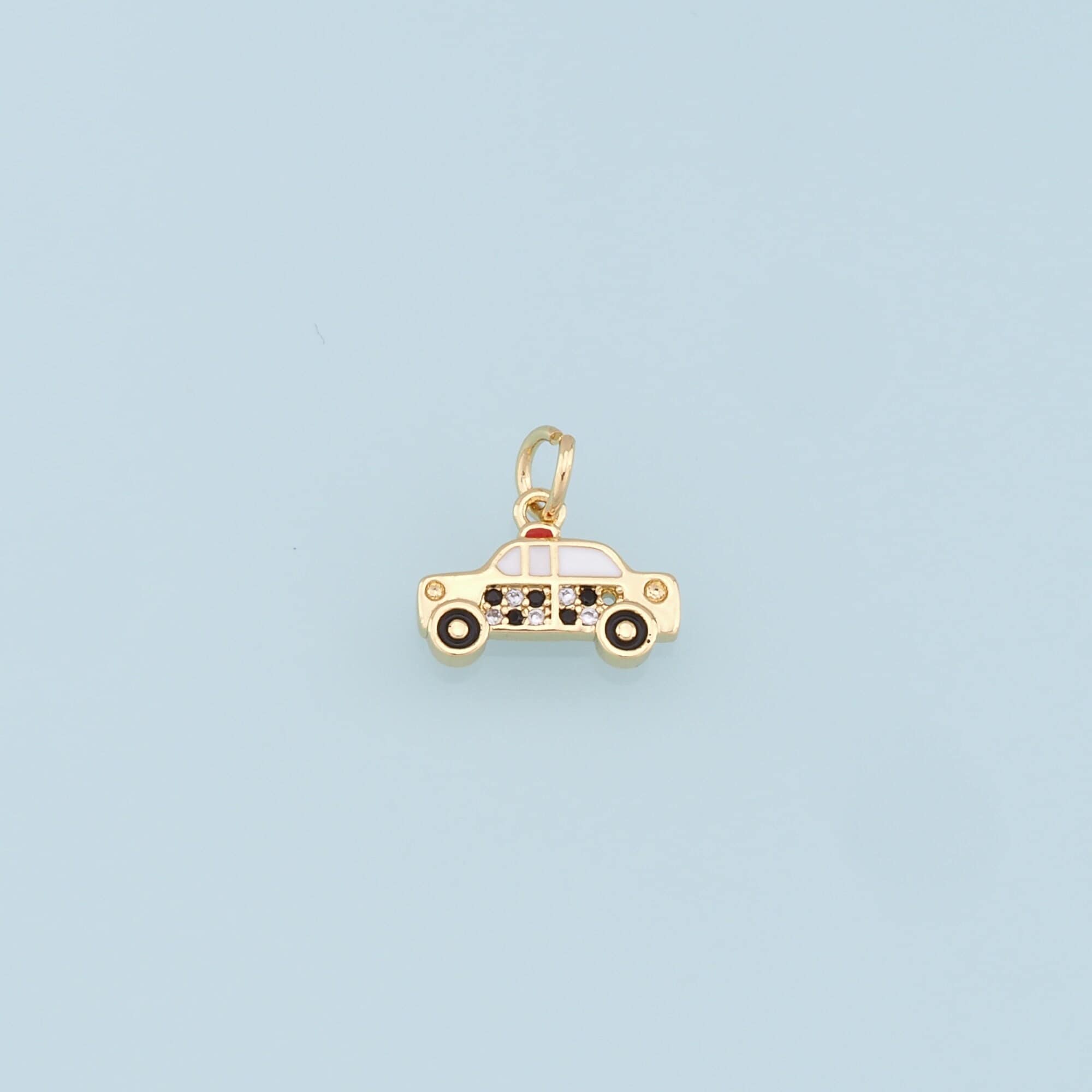 Gold Car Charms,18k Gold Filled Car Pendant,cz Micro Pave Car Charm ...