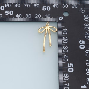 Gold Bow Charms,18k Gold Filled Bow Pendant,bow Tie Charm Bracelet ...